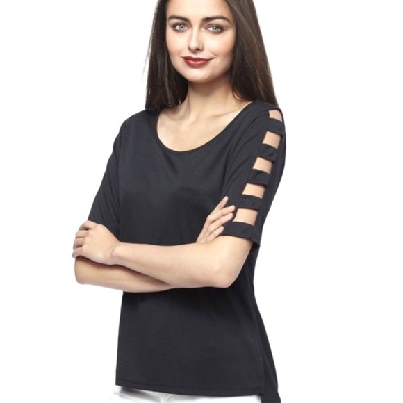 love scarlett | Tops | Love Scarlett Ladder Sleeve Top | Poshmark